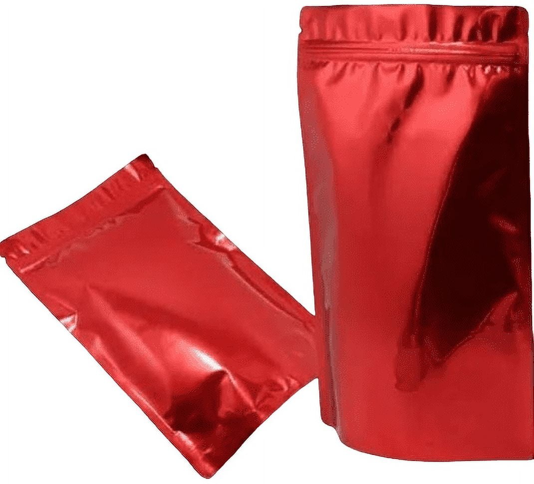 Hushveda Absolute Releasable Matt Silver Zipper Stand Up Pouch Bag of ...