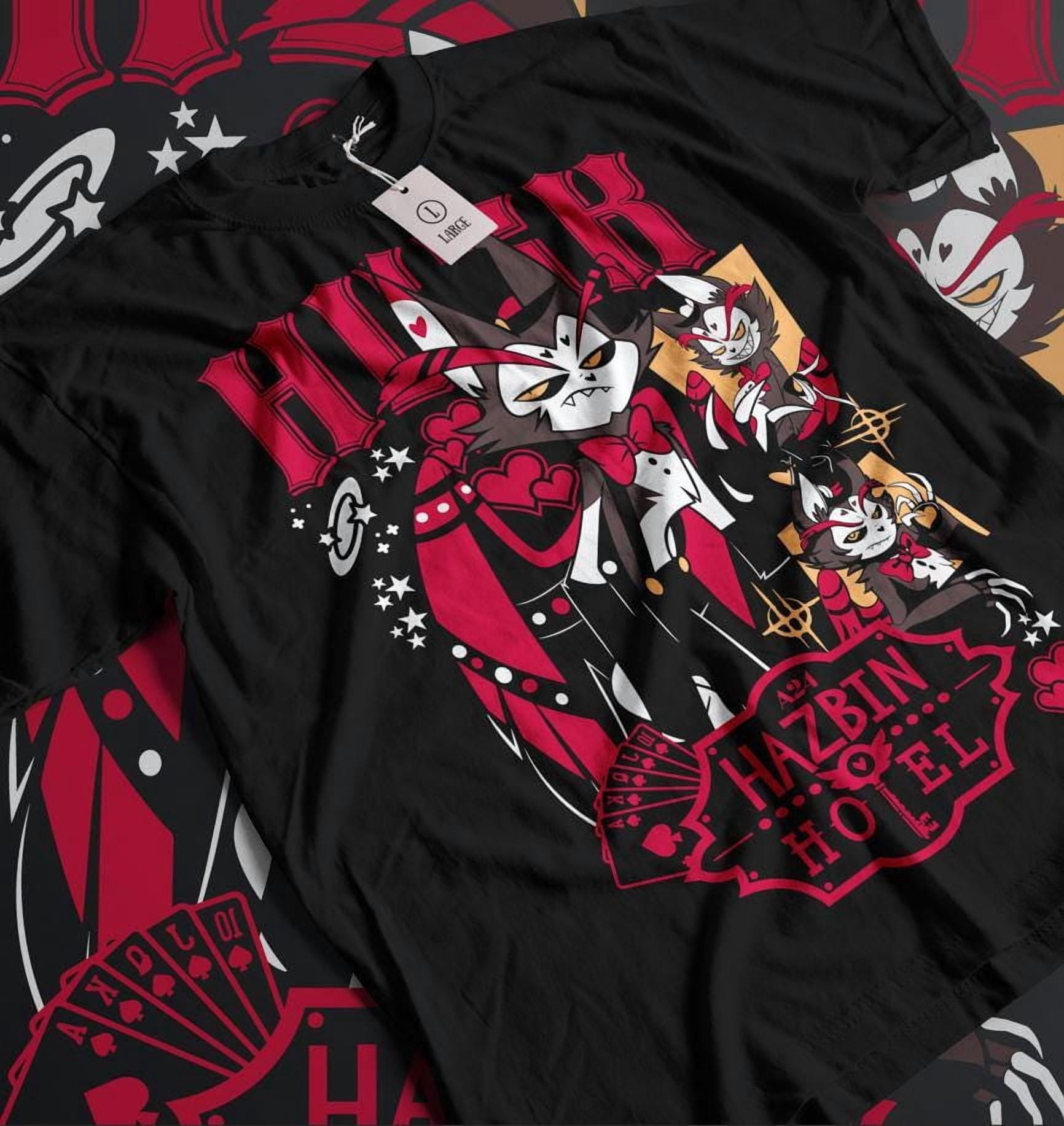 Husk The Cat Demon Hazbin Hotel Poker Style T-Shirt - Walmart.com