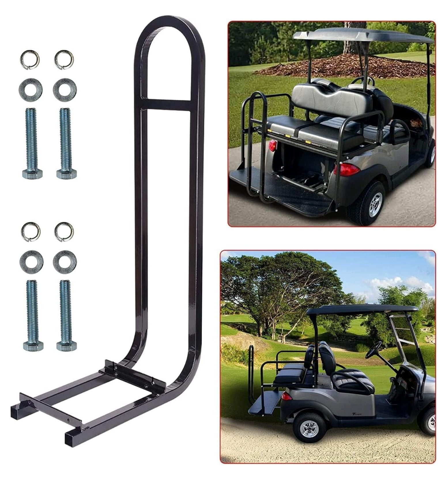 Huskey Golf Cart Rear Seat Safety Grab Bar U-Shaped Hand Rail for EZGO ...