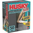 Husky Trash Kit 18 Gal Expandable Drawstring White Compactor Bag 50 ...