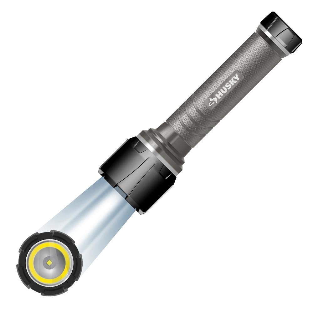 Husky 6AA 700-Lumen LED Dual Beam Unbreakable Aluminum Flashlight ...