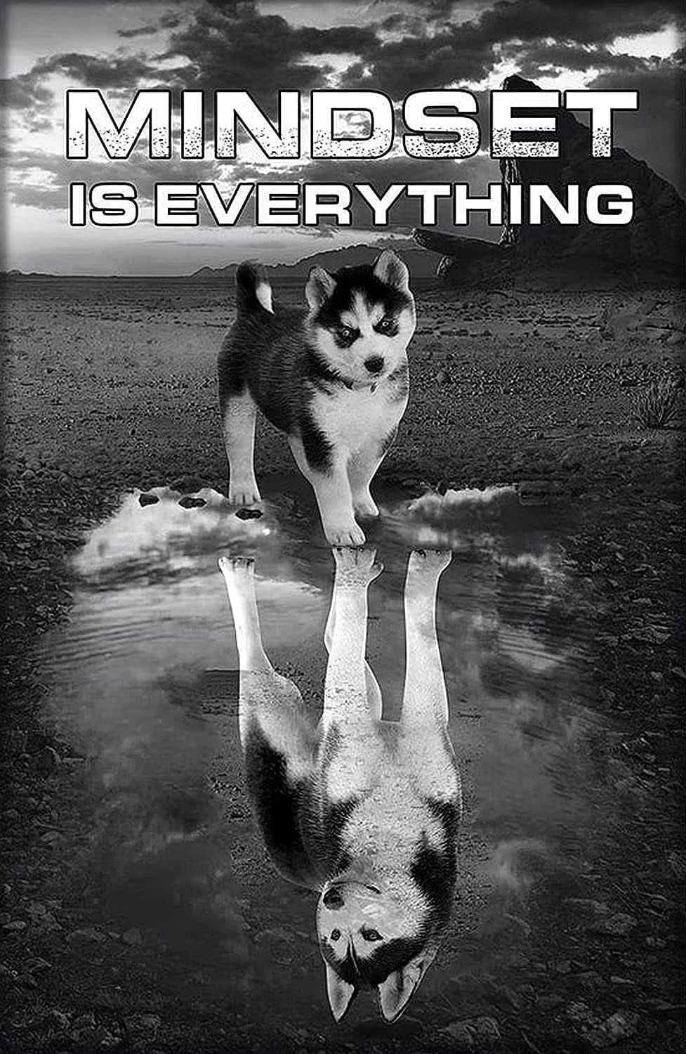 Husky Diamond Painting Kits For Adults, Mindset Is Everything Round Full Drill Diamond Art Kits ...