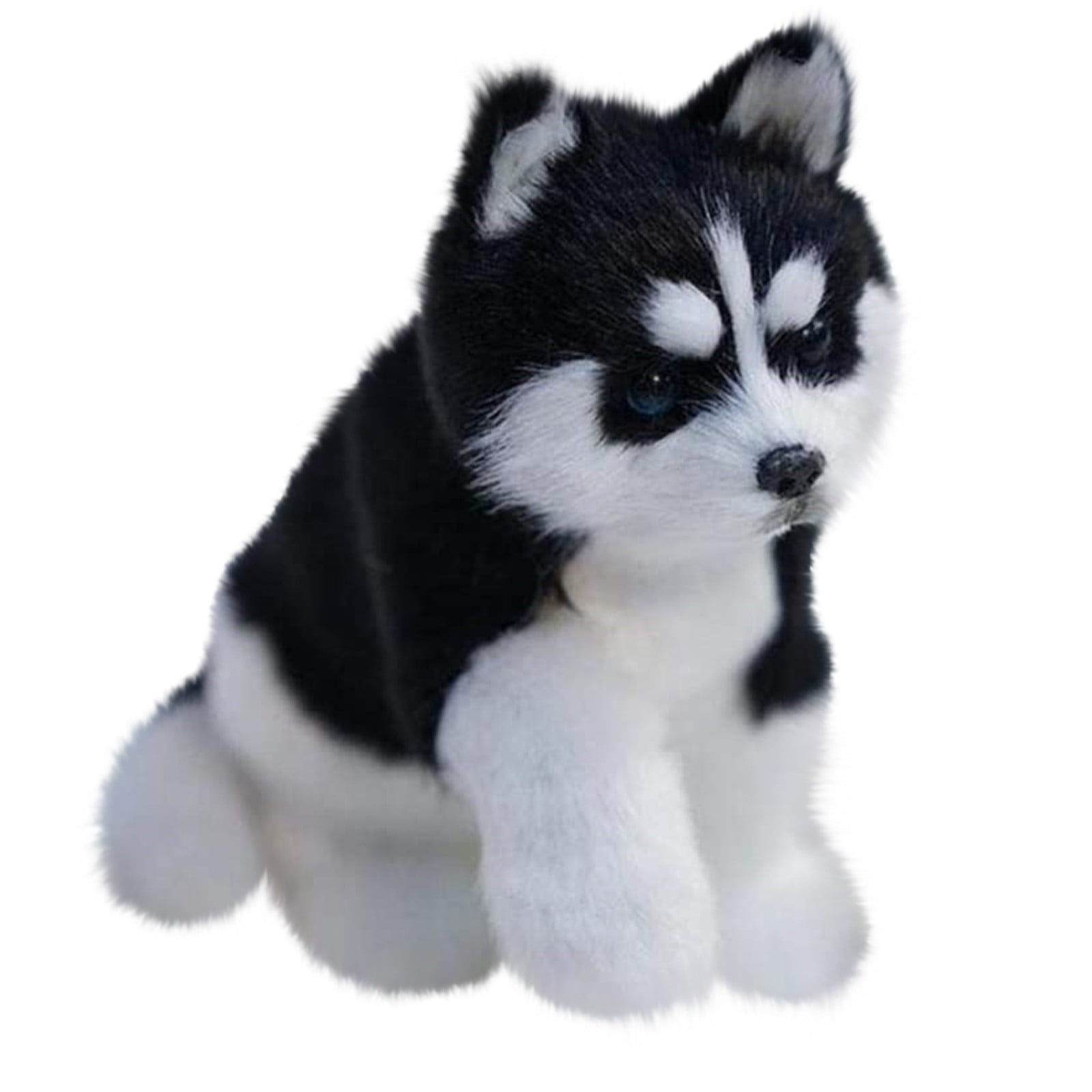 Husky Dog Plush Stuffed Animal Toy Realistic Simulation Model Soft Pet ...