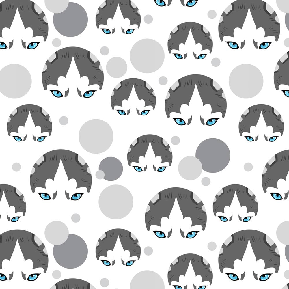 Husky Face Pet Dog Premium Gift Wrap Wrapping Paper Roll Pattern ...