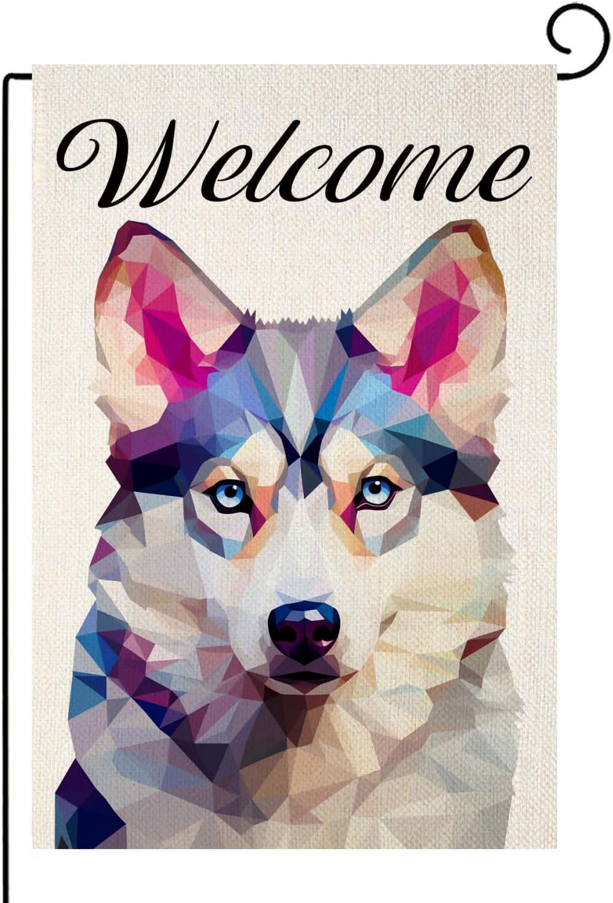 Husky Garden Flag Summer Flag Spring Autumn Welcome Yard Flag Dog Flags ...