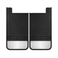 Husky Liners 55101 Rear MudDog Mud Flaps with Brushed Stainless Steel ...