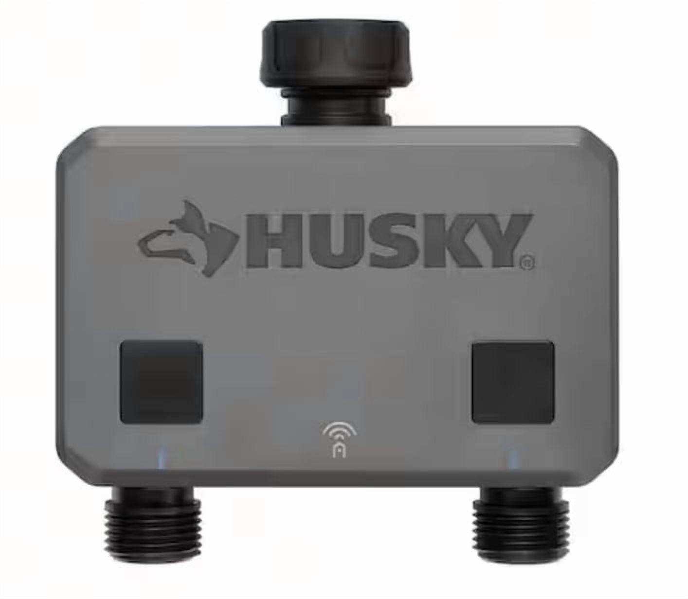 Husky Smart Watering Timer, Lawn and Garden Hose Control, Dual Spigot ...