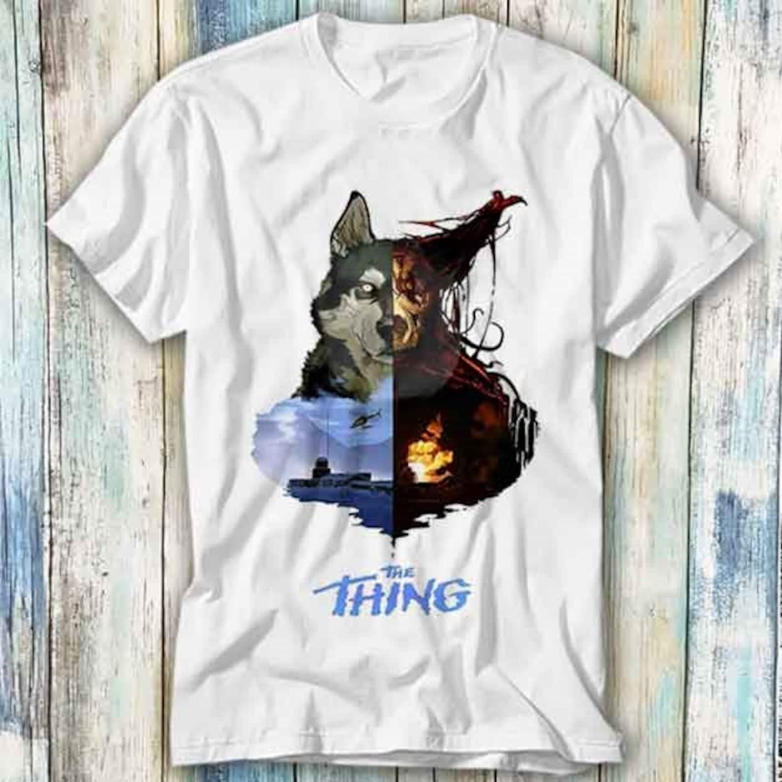 Husky Split Creature Transformation Art Tee, Horror Sci-Fi Wolf Graphic ...
