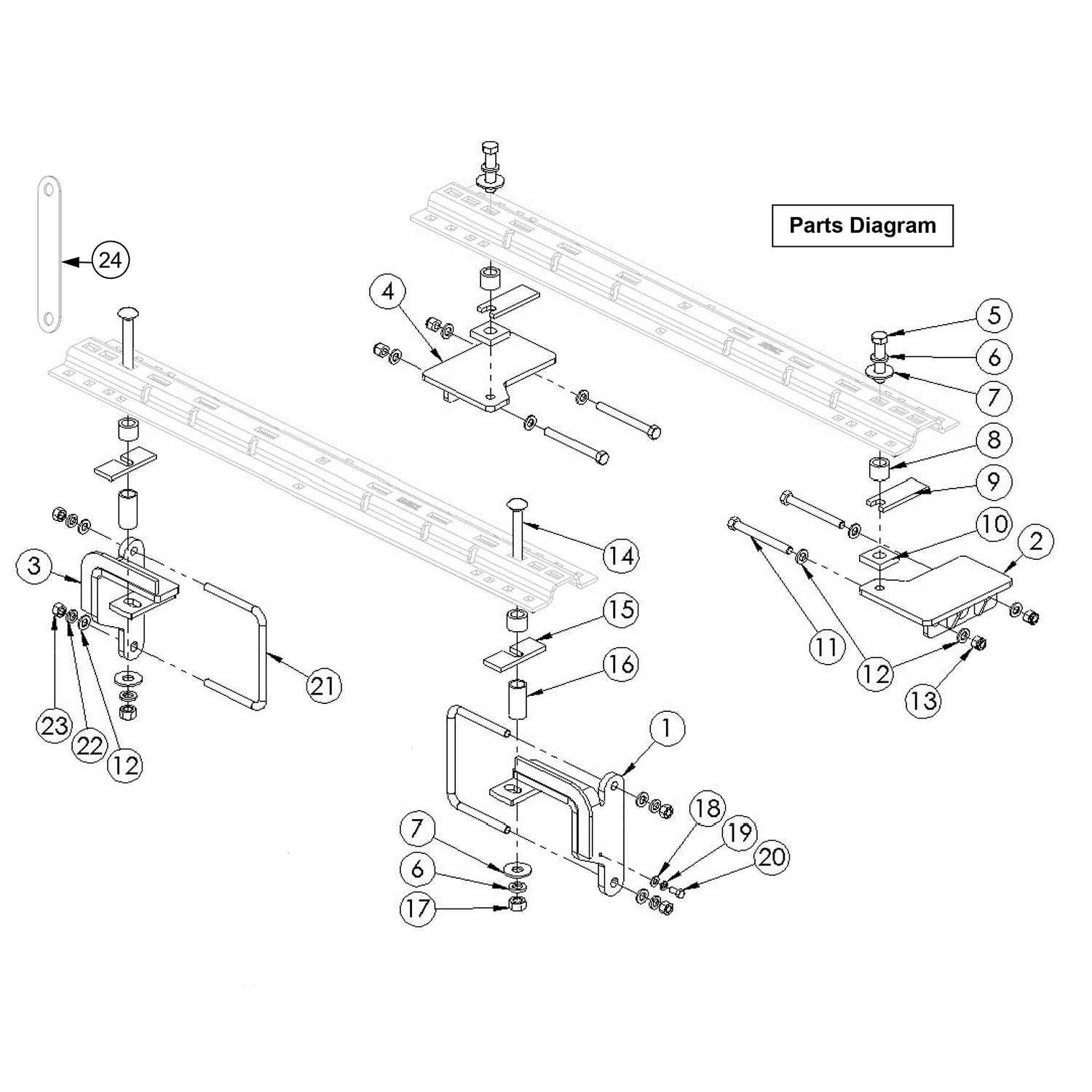 Husky Towing 33073 Fifth Wheel Trailer Hitch Mount Kit HITCH FIFTH ...