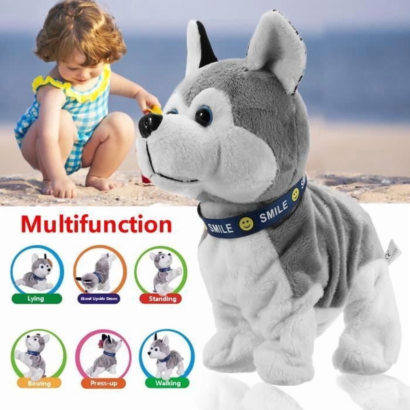 Changm Husky Robot Dog Plush Toy, Walking Barking Musical Dancing ...