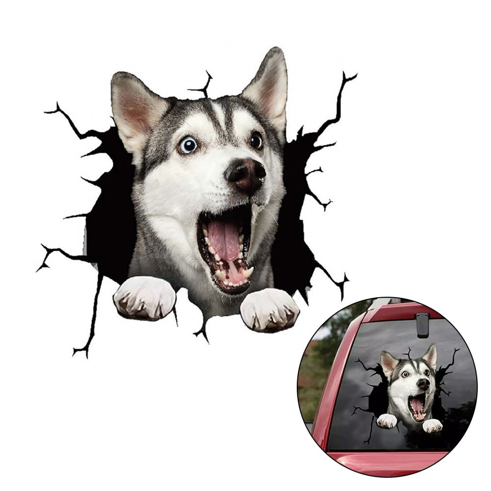 Husky dog large vinyl car sticker waterproof approx 12 x 12 inch ...