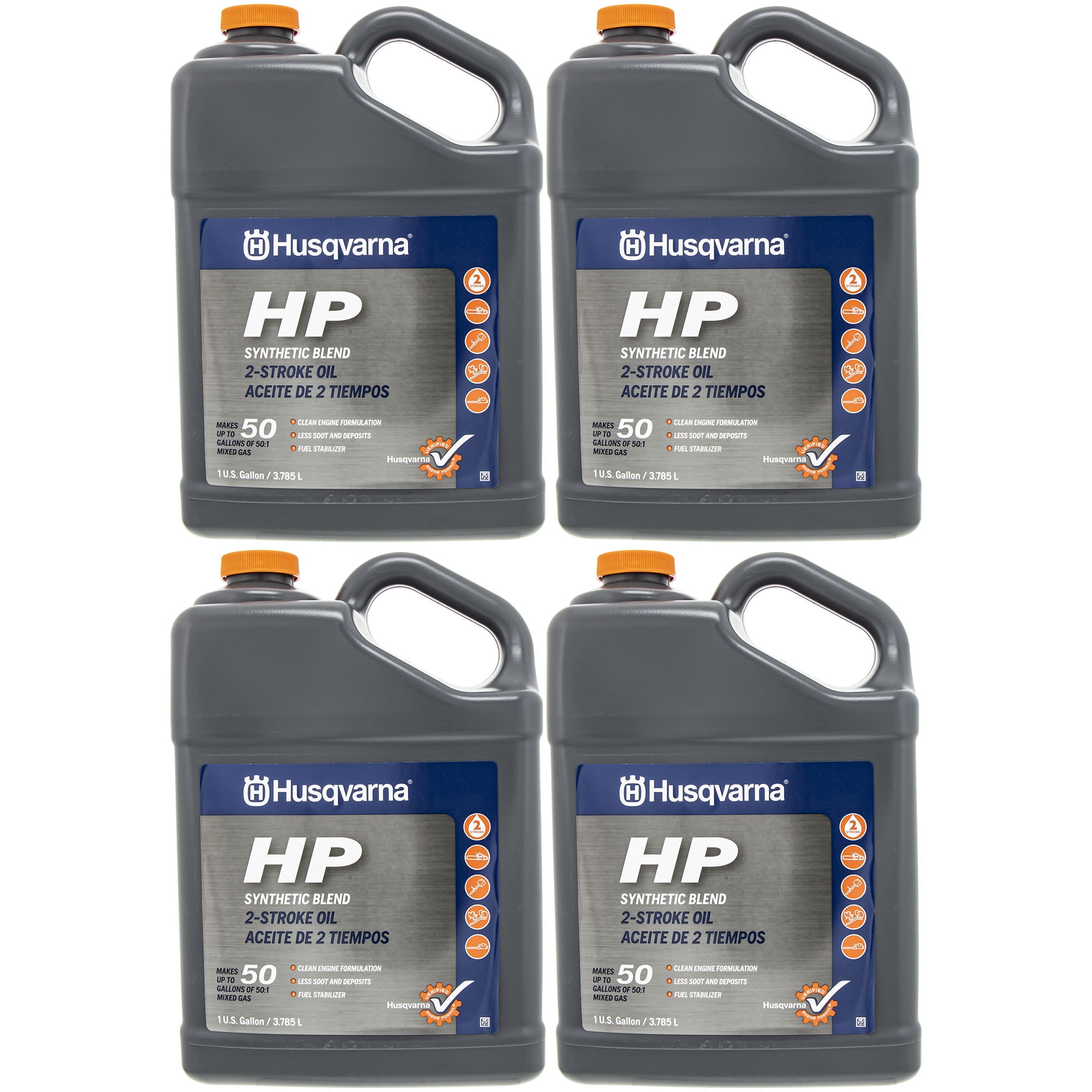 Husqvarna 1GHP 4 Gallons HP 2-Stroke Engine Oil High Performance Synthetic Blend 50:1 - Walmart.com