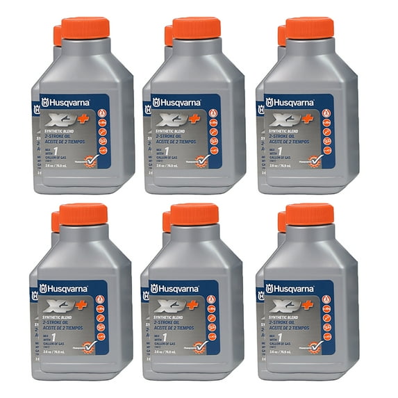 Husqvarna 1XP+ 12pk 2.6oz Bottles Two Stroke Cycle XP+ Oil Fuel ...