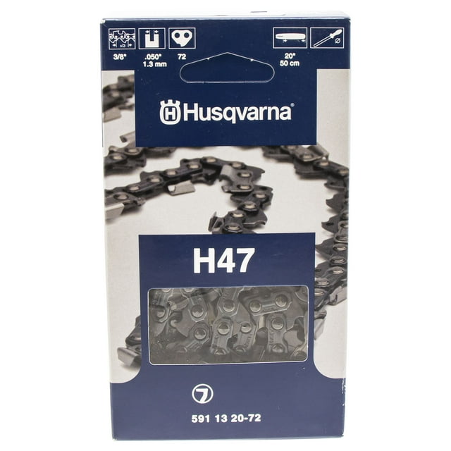 Husqvarna 591132072 H47S 20" Chain .050 Gauge 72DL 3 8" Pitch Skip Tooth Chainsaws - Walmart.com