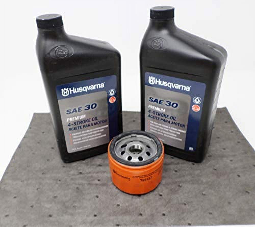 Husqvarna Oil Change Kit w/Oil pad and 30W Oil for Briggs Engine ...