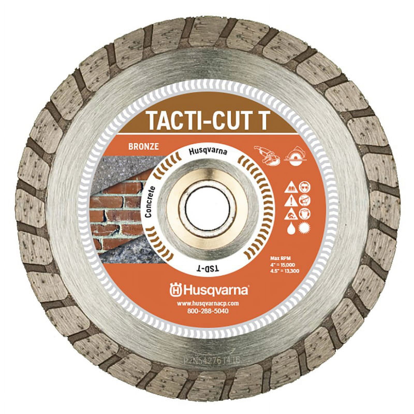 Husqvarna Tacti-Cut Dri Disc 4-1/2 in. D X 7/8 in. Steel Turbo Diamond ...
