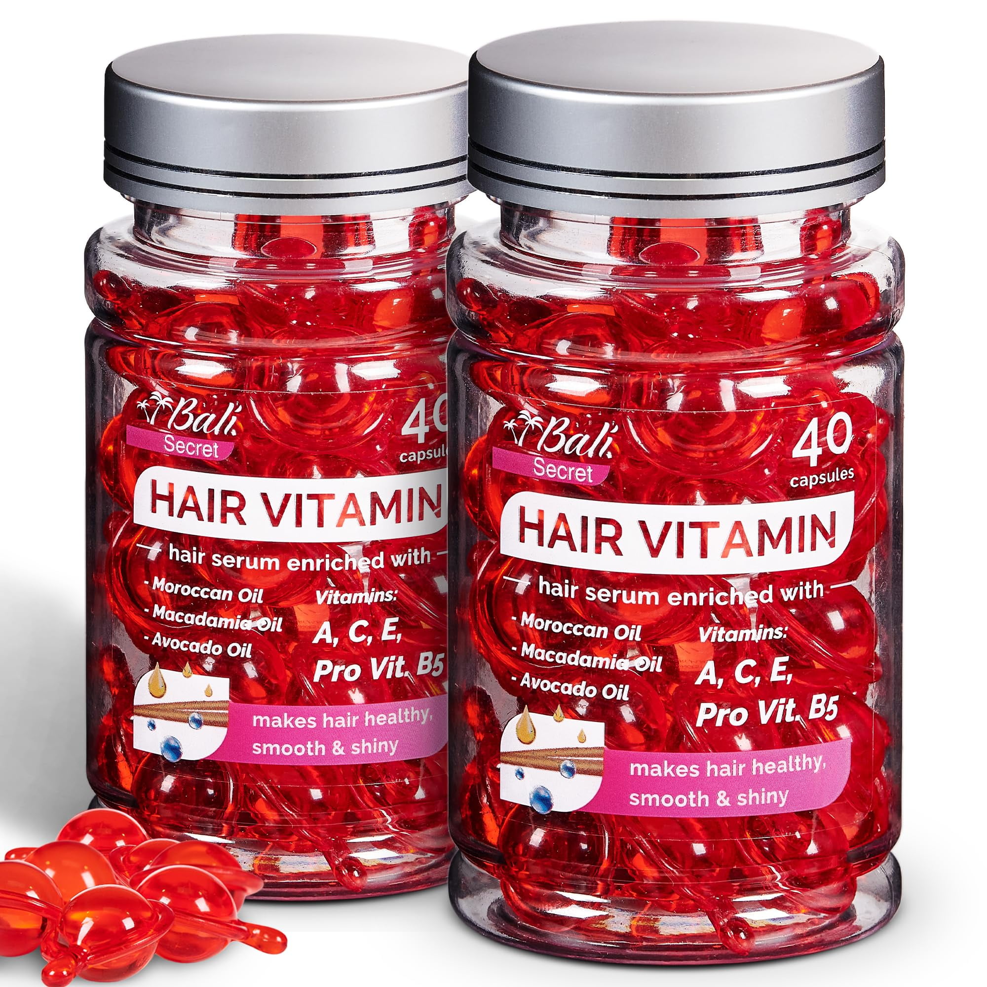 Hussell Hair Serum Bali OLF24 Secret 80 Capsules - No Rinse with Argan ...