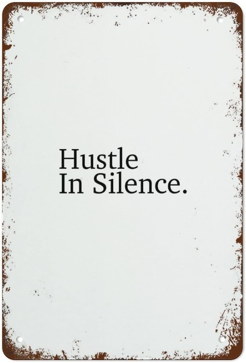 Hustle Black And White Phrases Poster Text Calligraphy Quote Funky ...