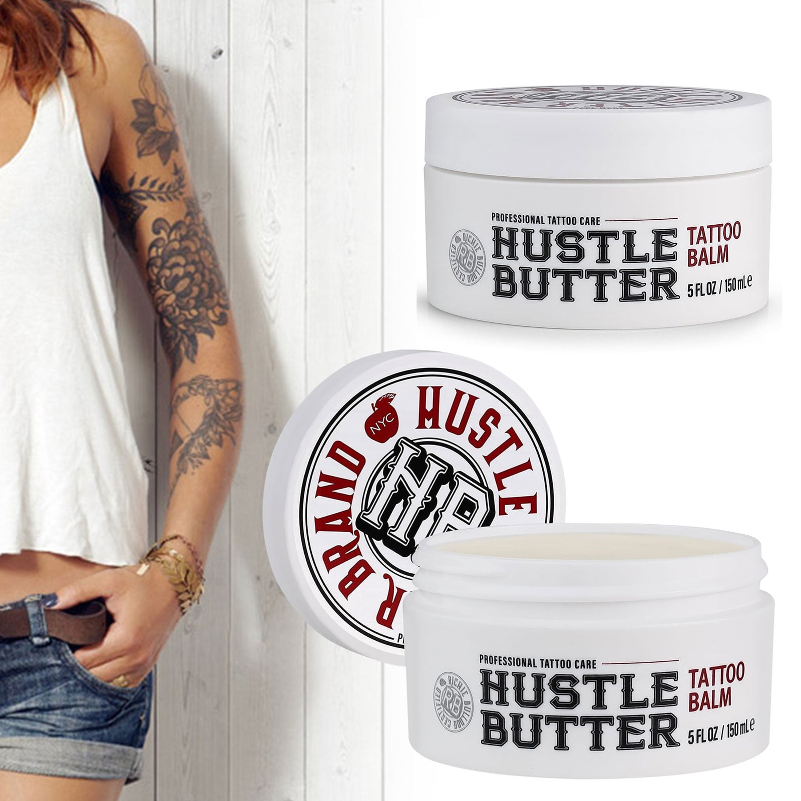 Hustle Butter Tattoo Aftercare 5oz Tattoo Balm, Heals + Protects New ...