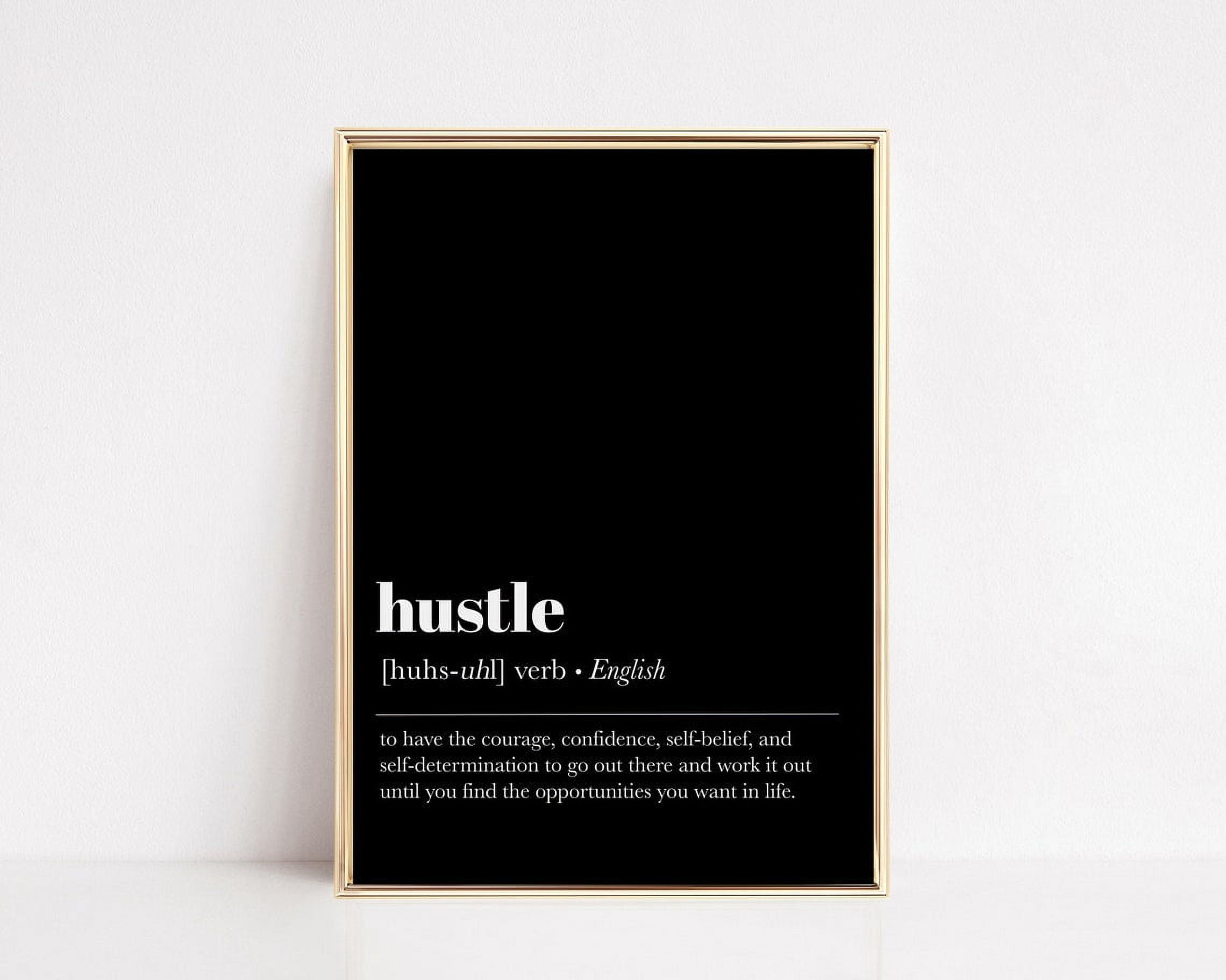 Hustle Definition Office Wall Art Home Office Decor Motivational Prints ...