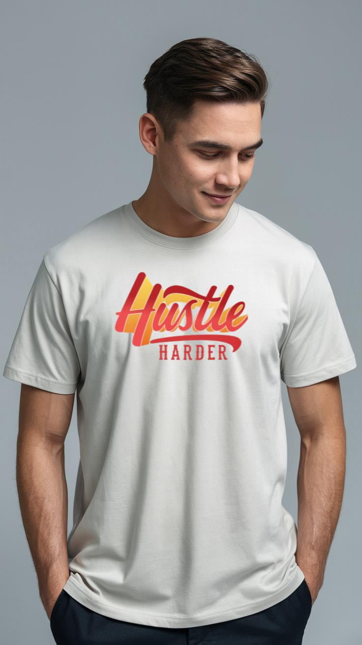 Hustle Harder Essential T-Shirt, Drive and Determination in Style, for men & women, up to size ...
