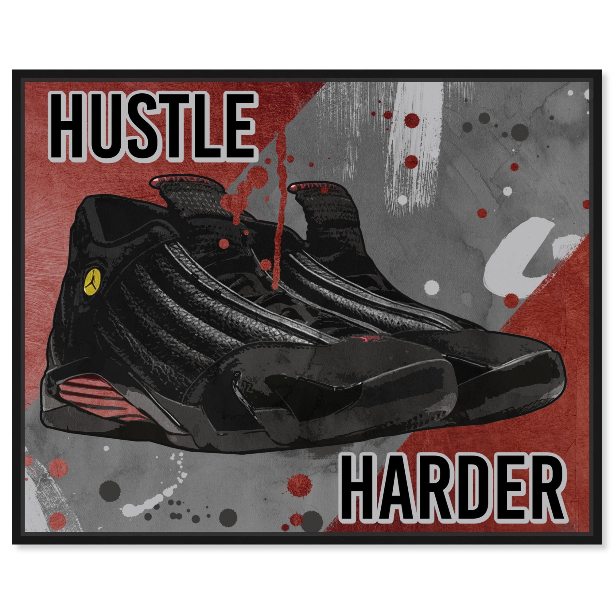 Hustle Iconic Sneakers Canvas Motivational Quotes For Men Print By ...