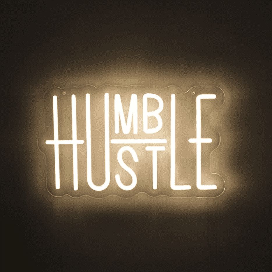 Hustle LED Neon Sign for Wall Decor, Humble LED Neon Lights Party ...