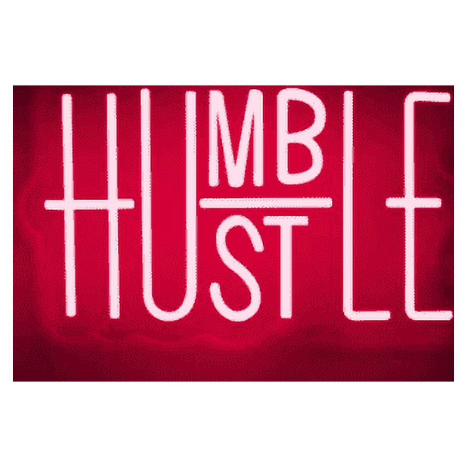 Hustle LED Neon Sign for Wall Decor, Humble LED Neon Lights Party ...