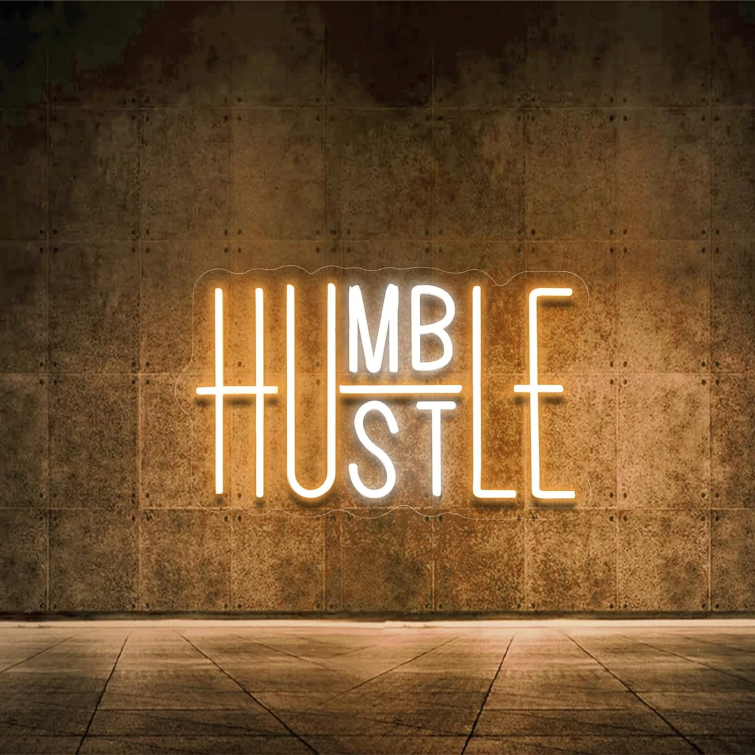Hustle LED Neon Sign, USB Powered, Adjustable Brightness for Decor ...