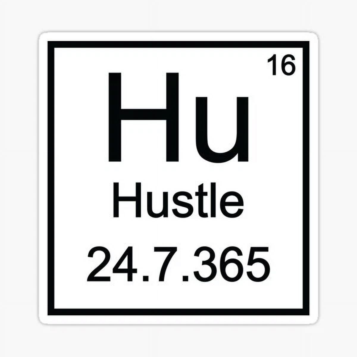 Hustle Scientific Periodic Table Word Phrase Decal Bumper Laptop ...