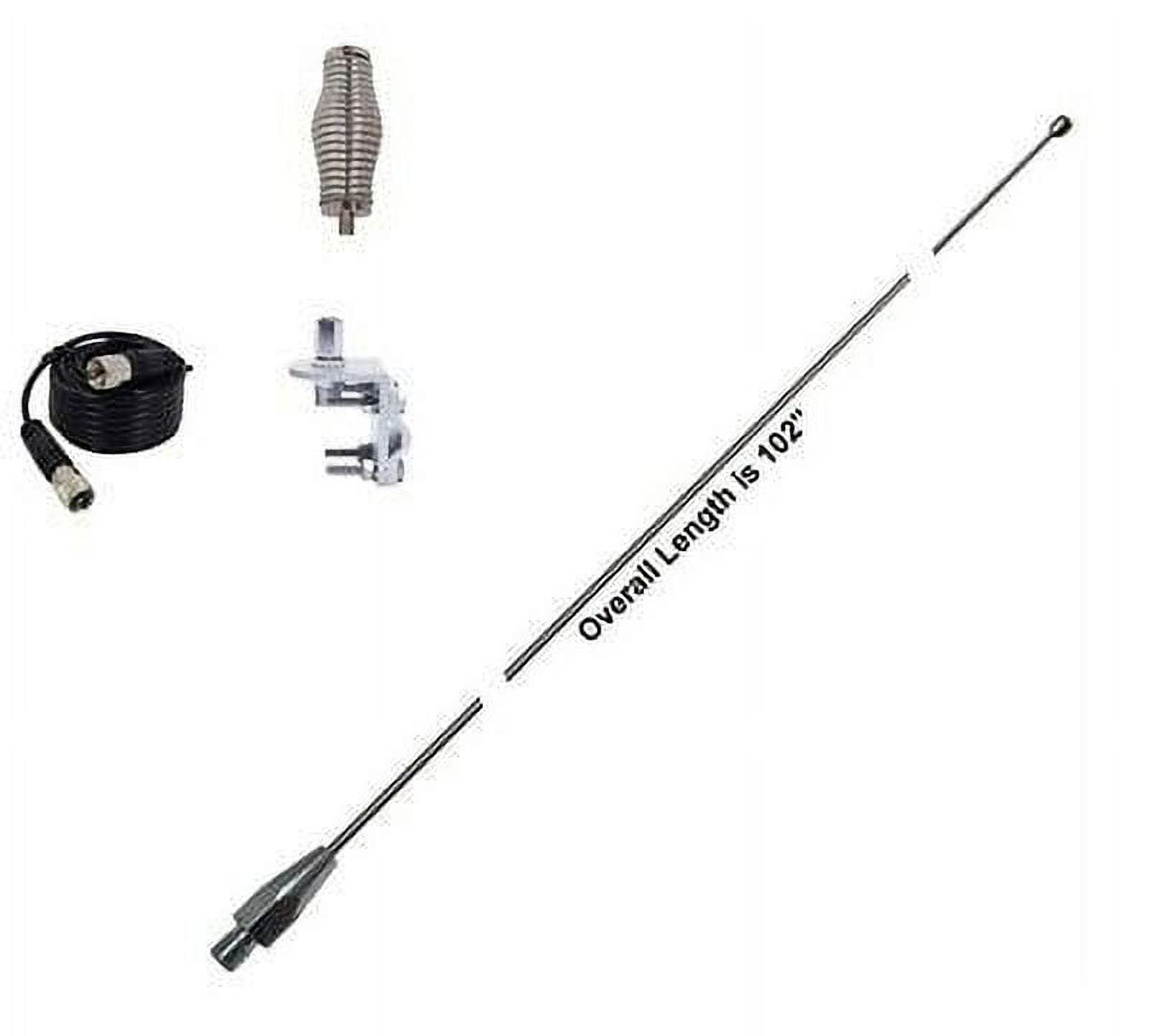 Hustler Toys 102" Whip Antenna Kit with 18ft RG58 Coax, Spring & Mount ...