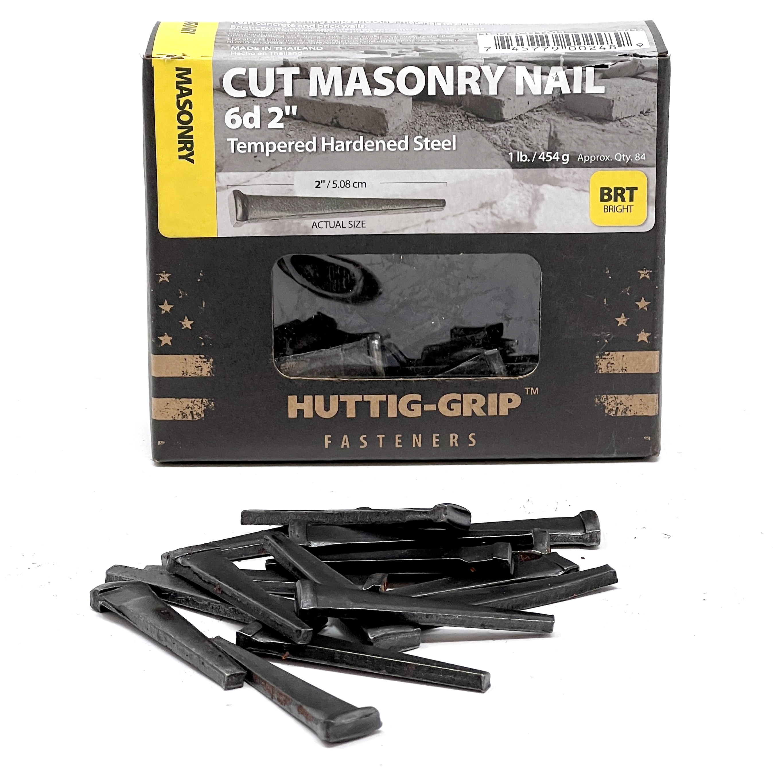 Huttig-Grip 2in Cut Masonry Nail 6d for Furring Strips Mount - 1 lb ...