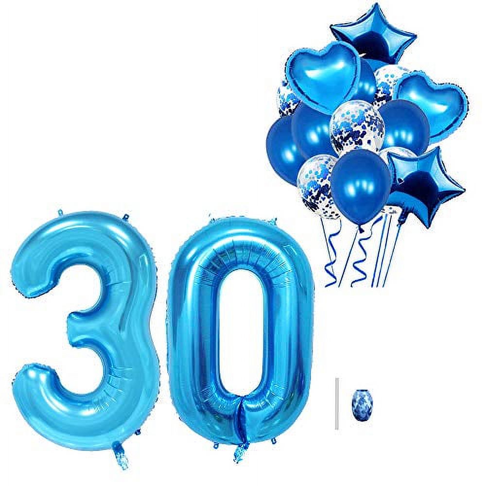 Huture 40 inch Number 30 Balloons Extra Pack of 14 pcs Latex Baloons ...