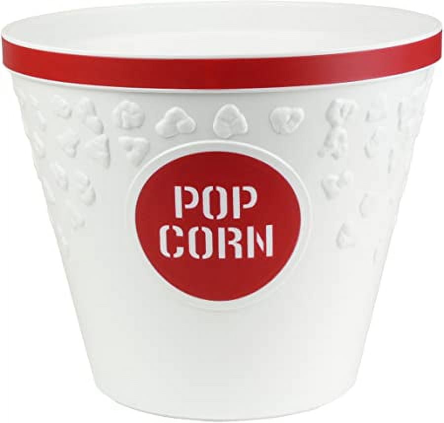 Hutzler Popcorn Bucket, Plastic Bowl, Red Large - Walmart.com