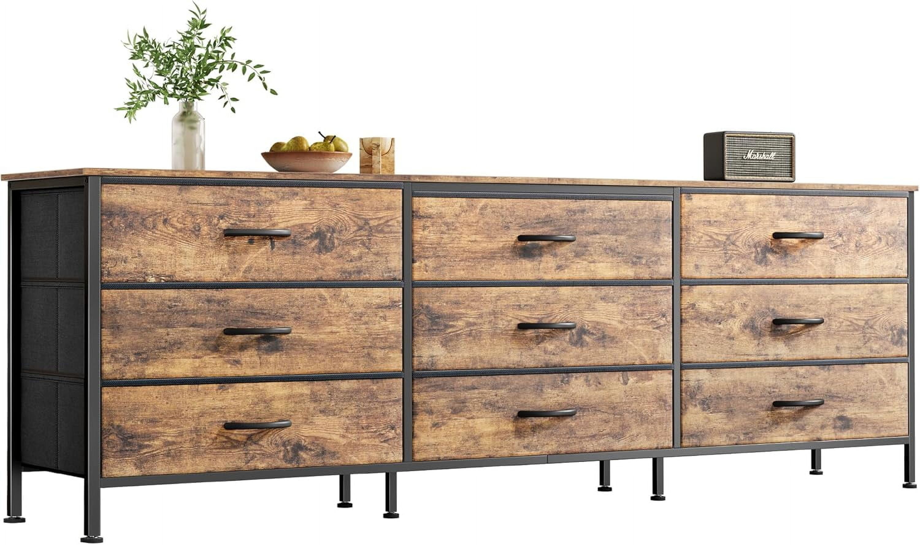 Huuger 63 Inch Dresser for Bedroom, Dresser for Closet with 9 Drawers ...