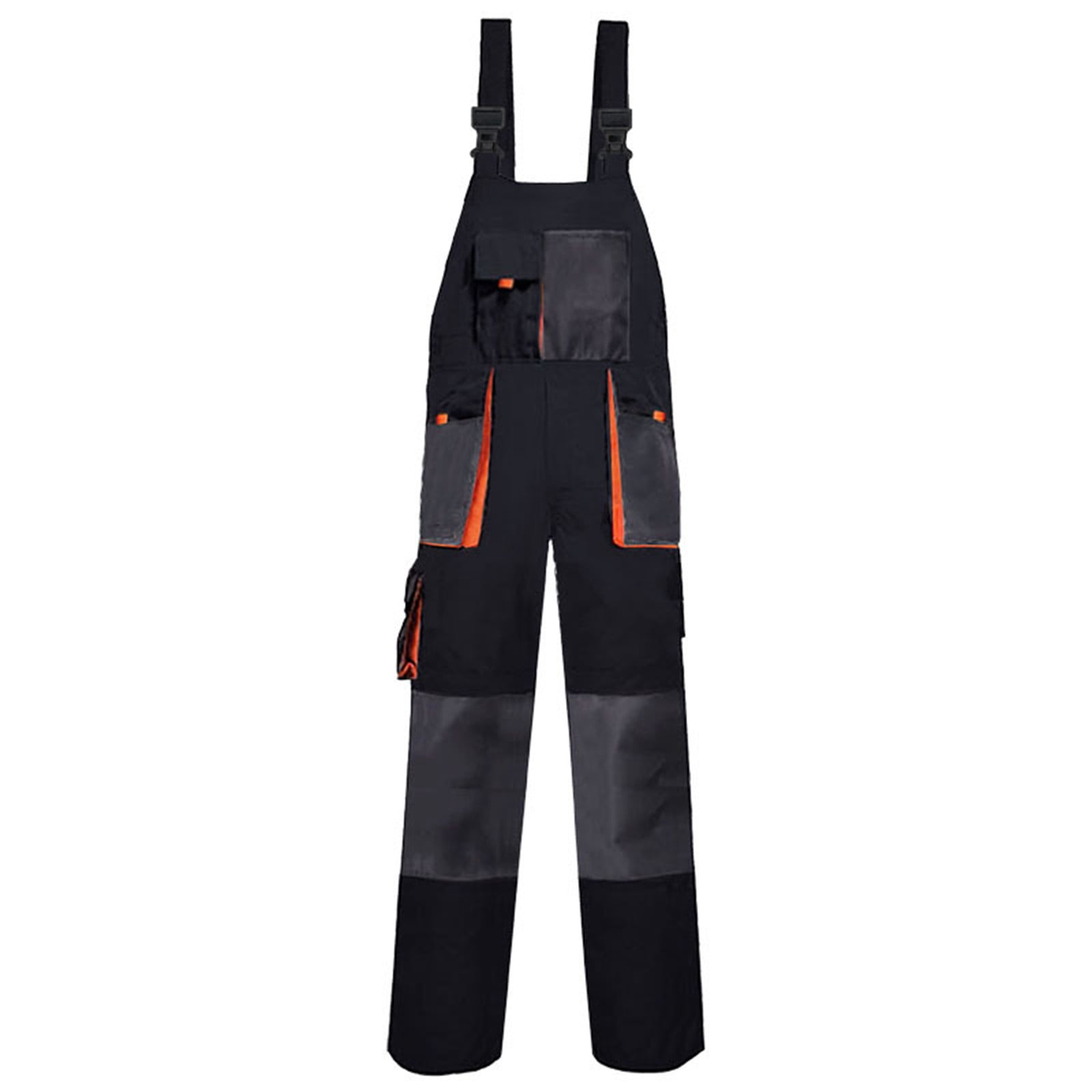 Huuilaibazoo Men's Bib Overalls Baggy Loose Fit Casual Workwear ...