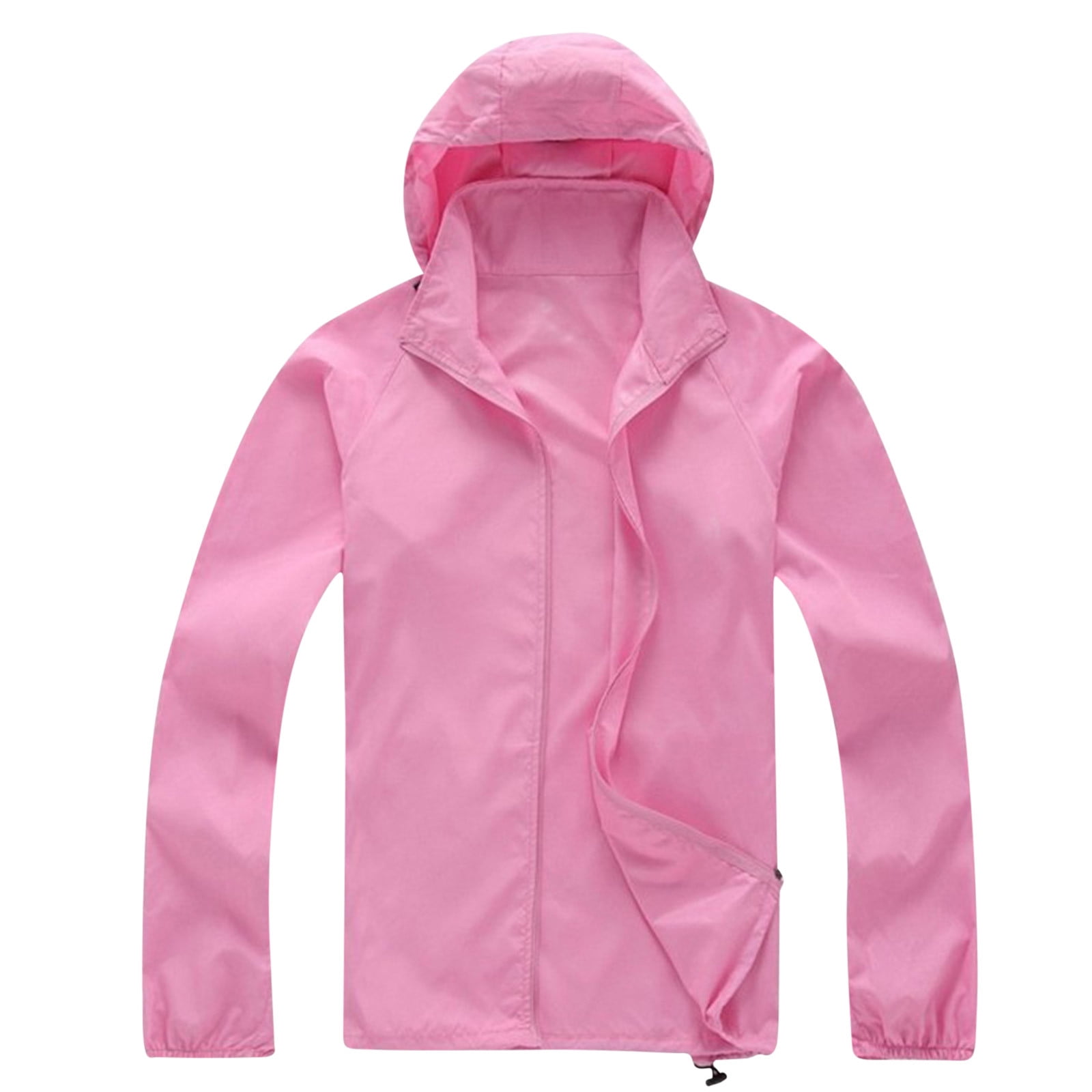 Huuilaibazoo Men's Hooded Rain Jacket Sun Protection Waterproof Tops ...
