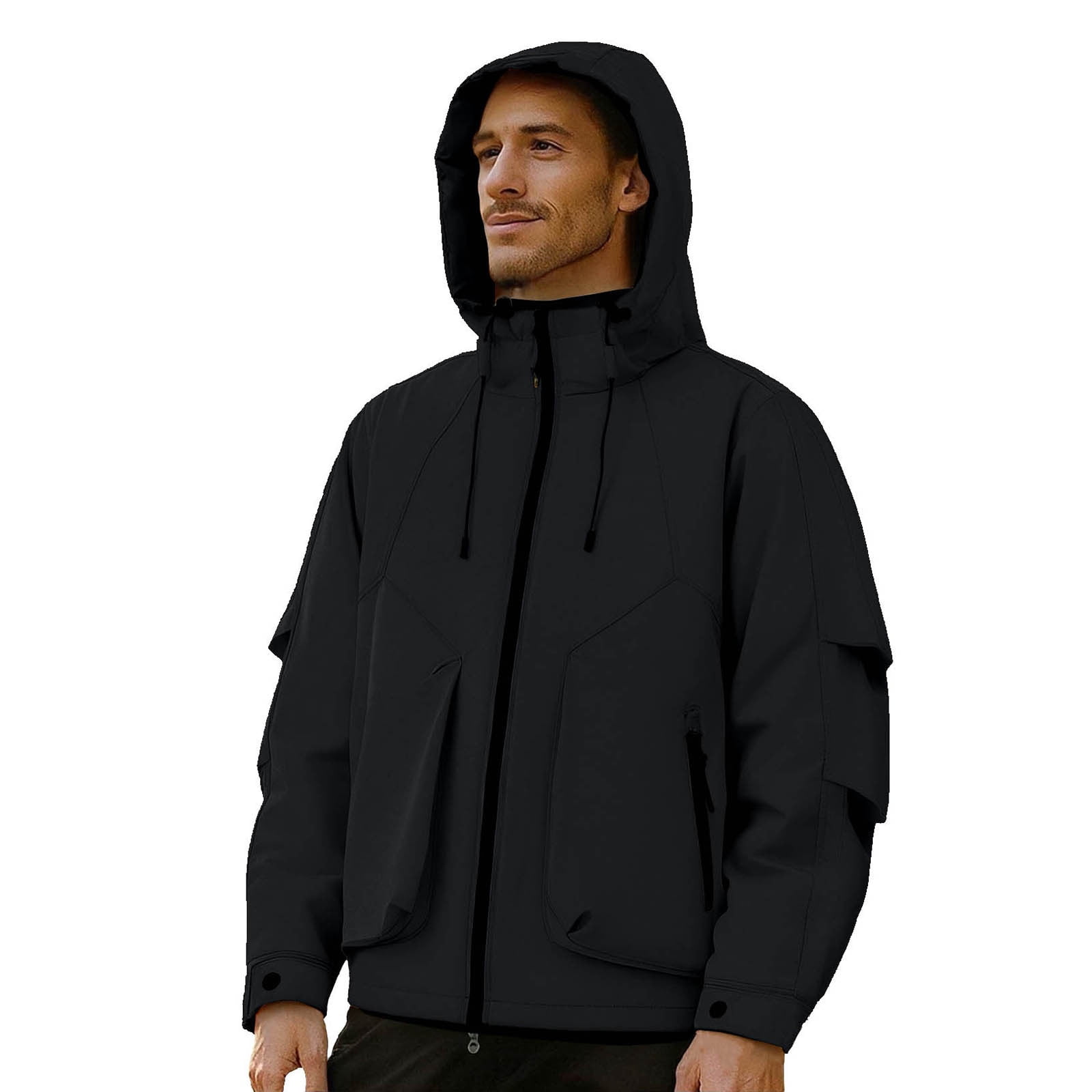 Huuilaibazoo Rain Jacket for Men Waterproof Lightweight Rain Coat ...