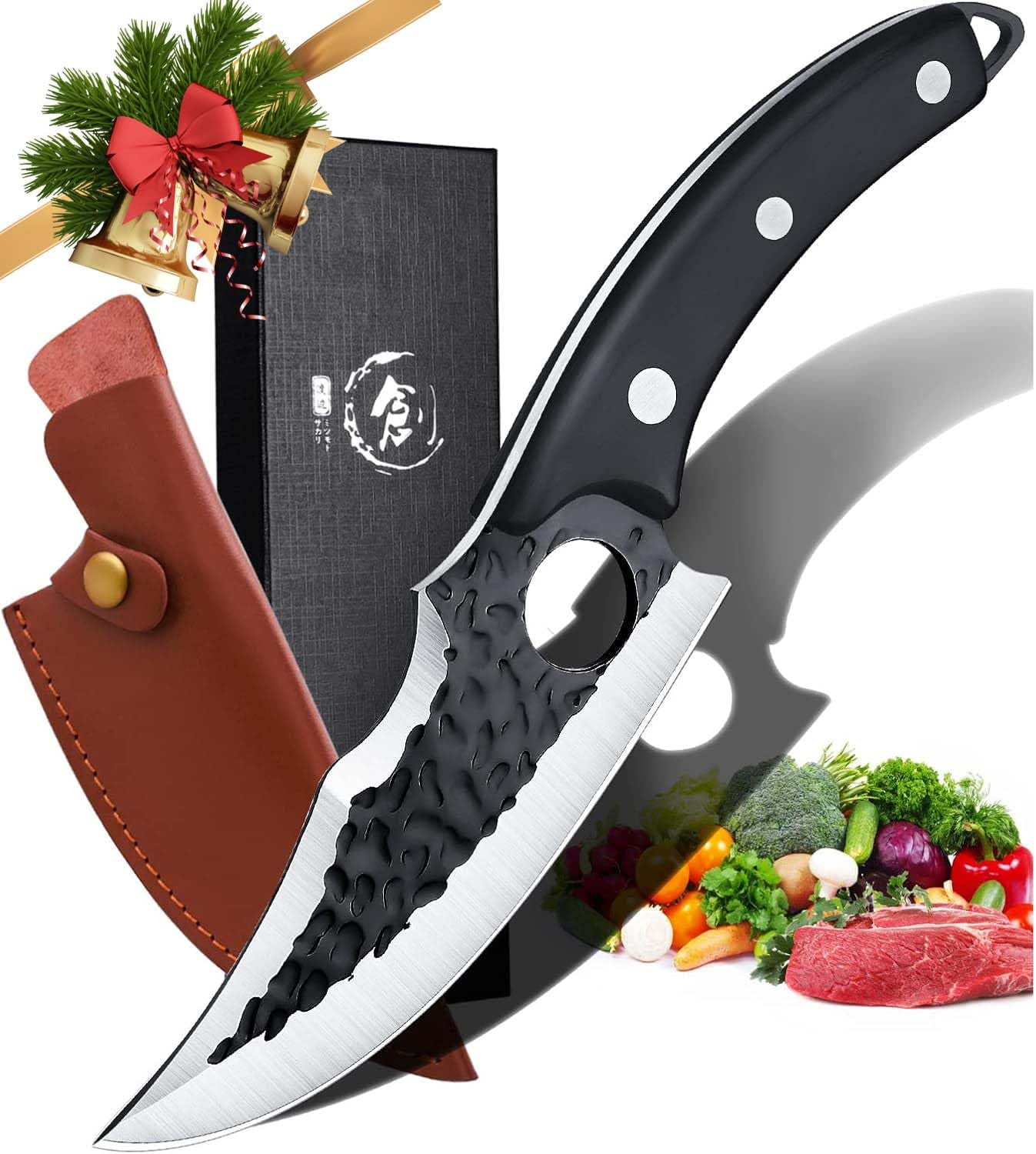 Huusk Japan Knife Upgraded Version, Fillet Caveman Knife Viking Knife ...