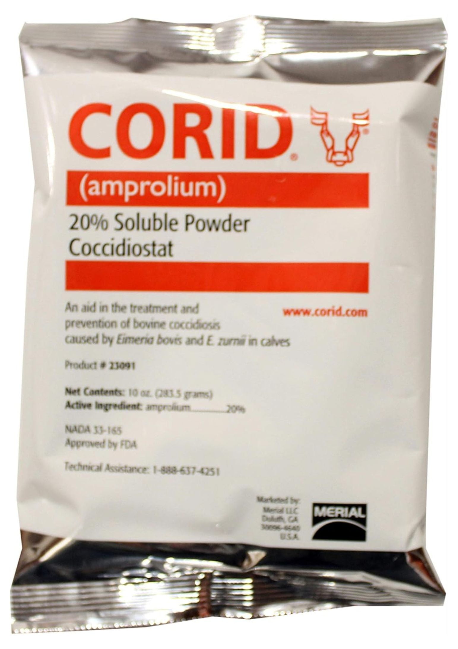 Huvepharma Corid 20% Soluble Powder for Calves - Walmart.com