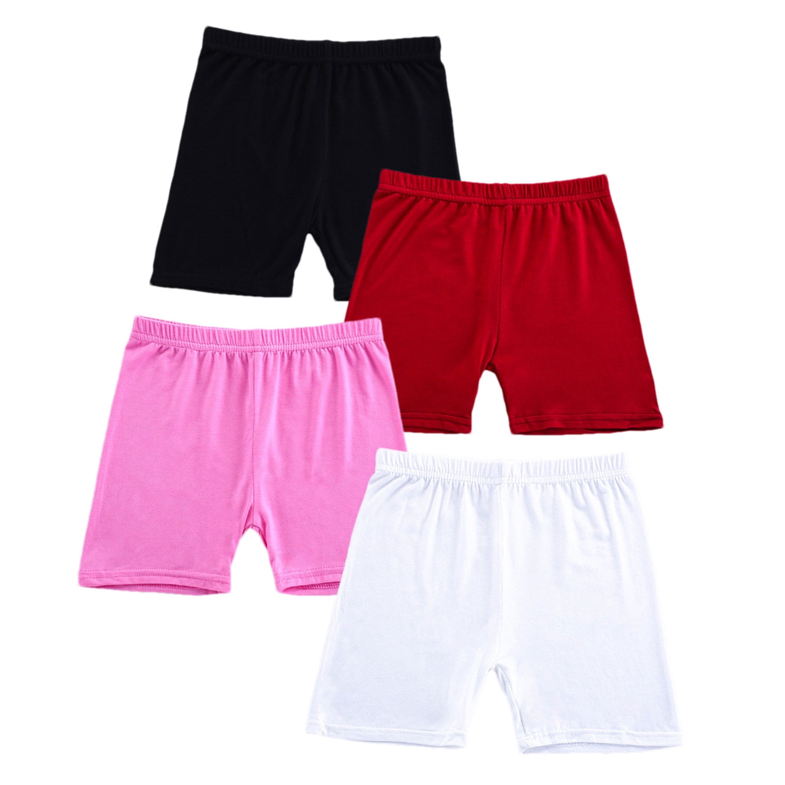 Huvoen Girls Cargo Shorts Lightweight 4pcs Kids Girls Bike Shorts ...
