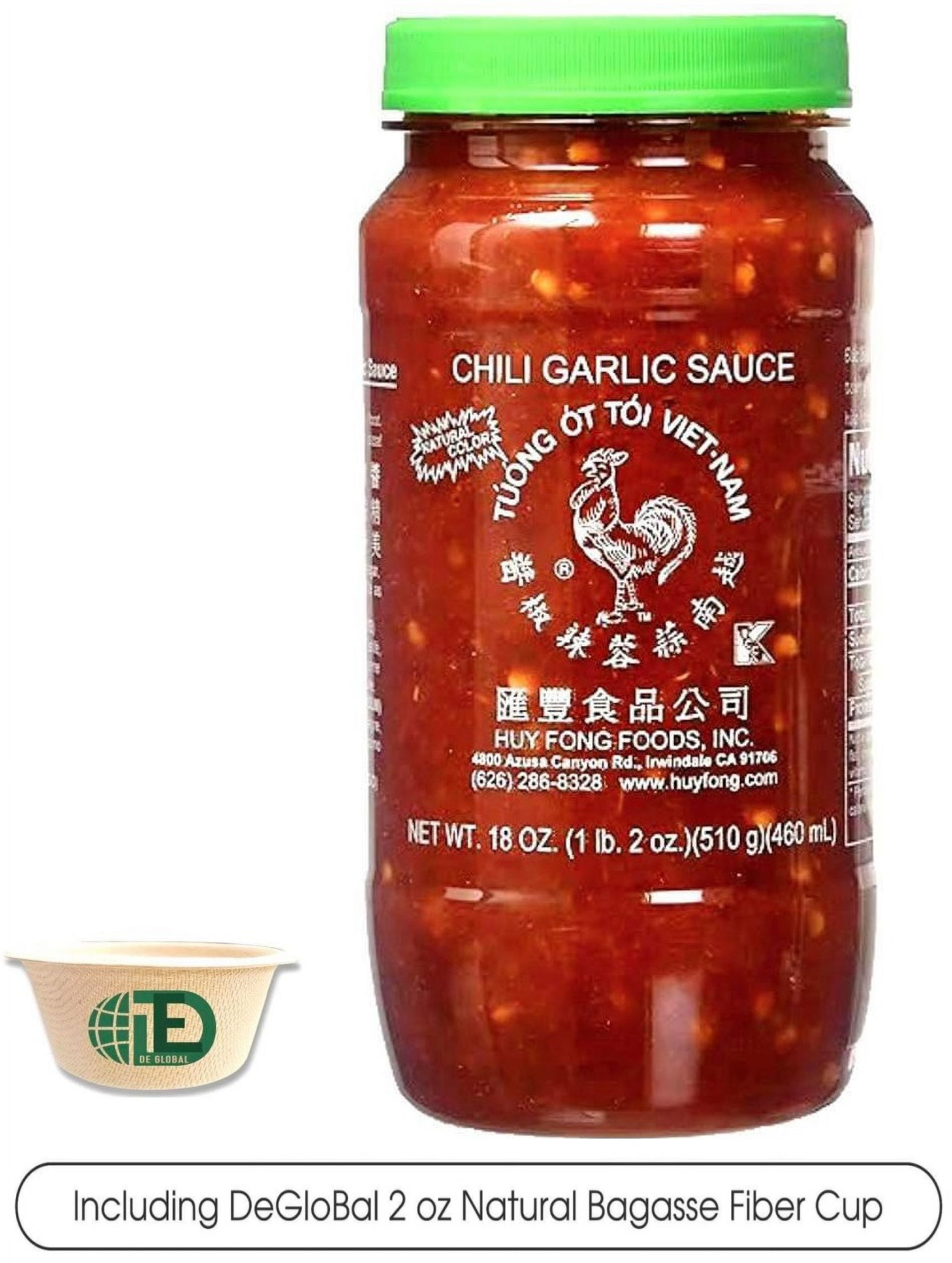 Huy Fong Spicy Chili Garlic Sauce, 18 oz Plastic Bottle with Natural ...