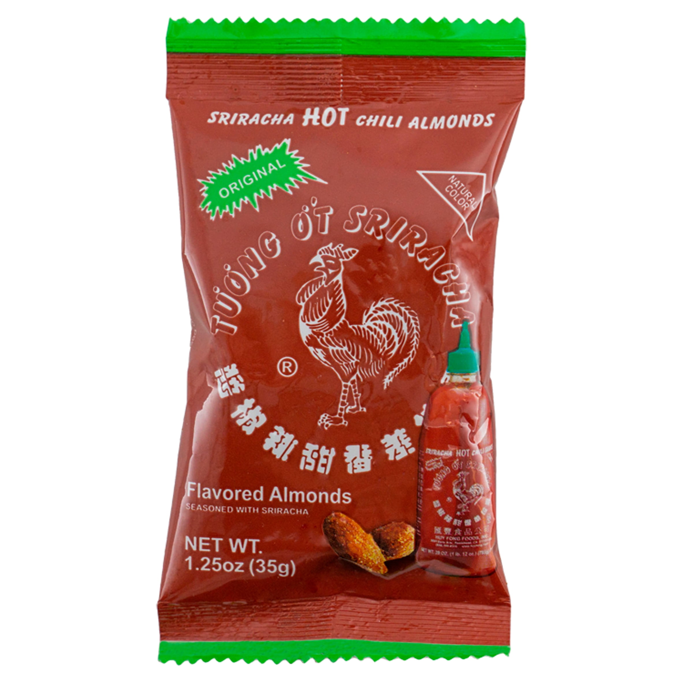 Huy Fong Foods Original Sriracha Hot Chili Almonds Sauce, 1.25 oz ...