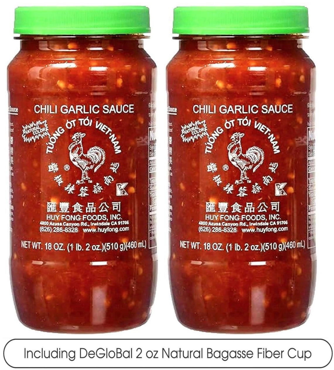 Huy Fong Fresh Chili Garlic Sauce 36 oz (Pack of 2), garlic 1.12 Pound ...