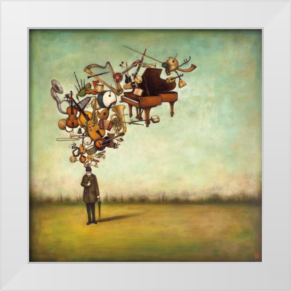 Huynh, Duy 12x12 White Modern Wood Framed Museum Art Print Titled - Thanks for the Melodies ...