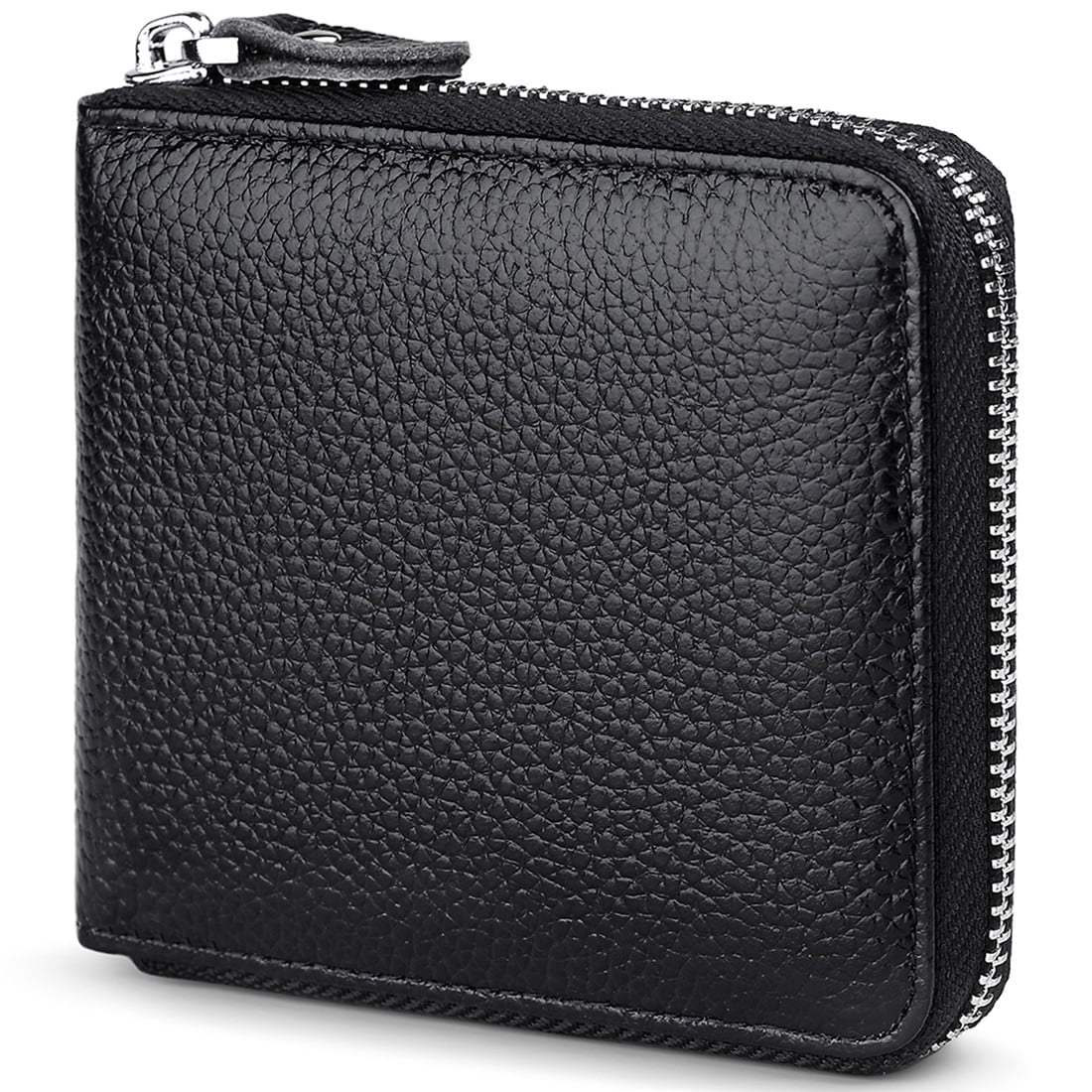 "Huztencor RFID Blocking Leather Wallet, Zipper Bifold Credit Card ...