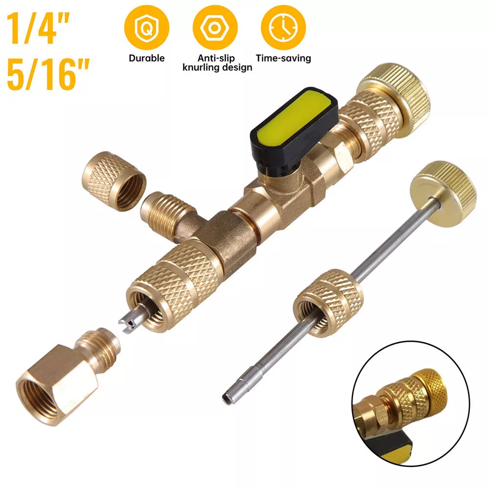 Hvac Tool Ac Schrader Valve Core Remover Dual 1/4" And 5/16" Port ...
