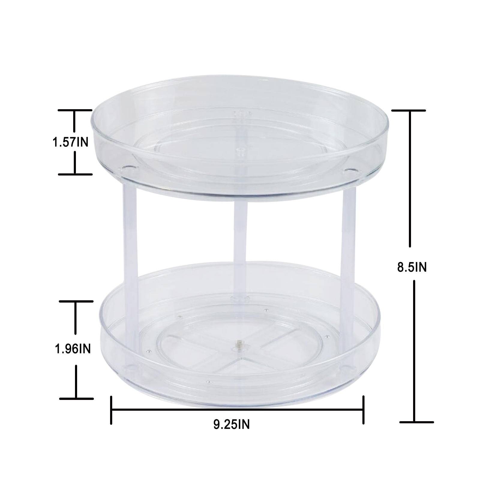 Hvacstar 2-Tier Lazy Susan, Turntable Food Storage Container, Spinning ...