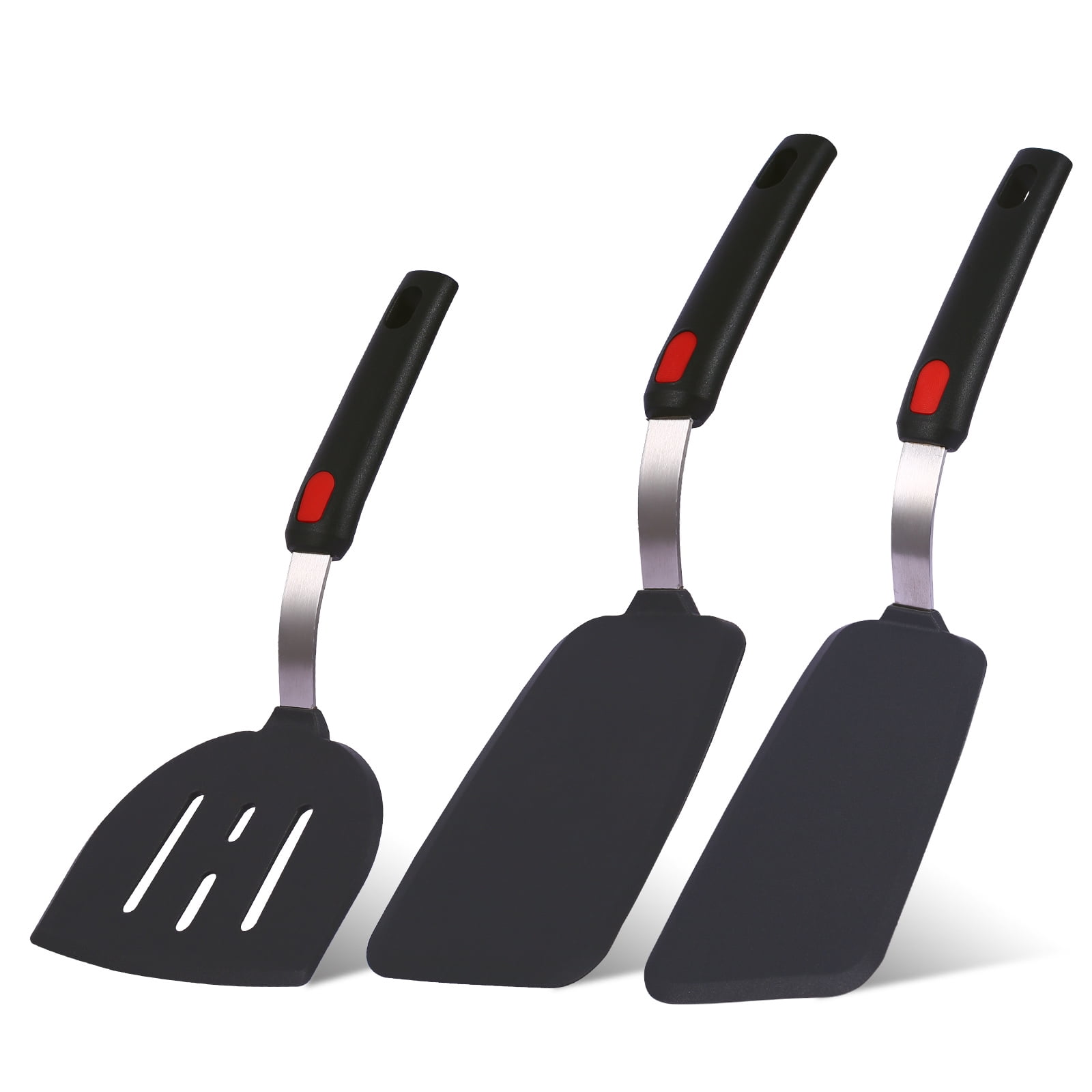 Hvanam Silicone Spatula Turner Set Large And Thin Flipper Spatulas Heat ...