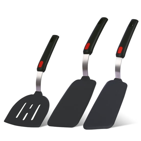 Extra-Wide Silicone Frying Spatula - 4.7" Non-Stick Safe Turner with ...